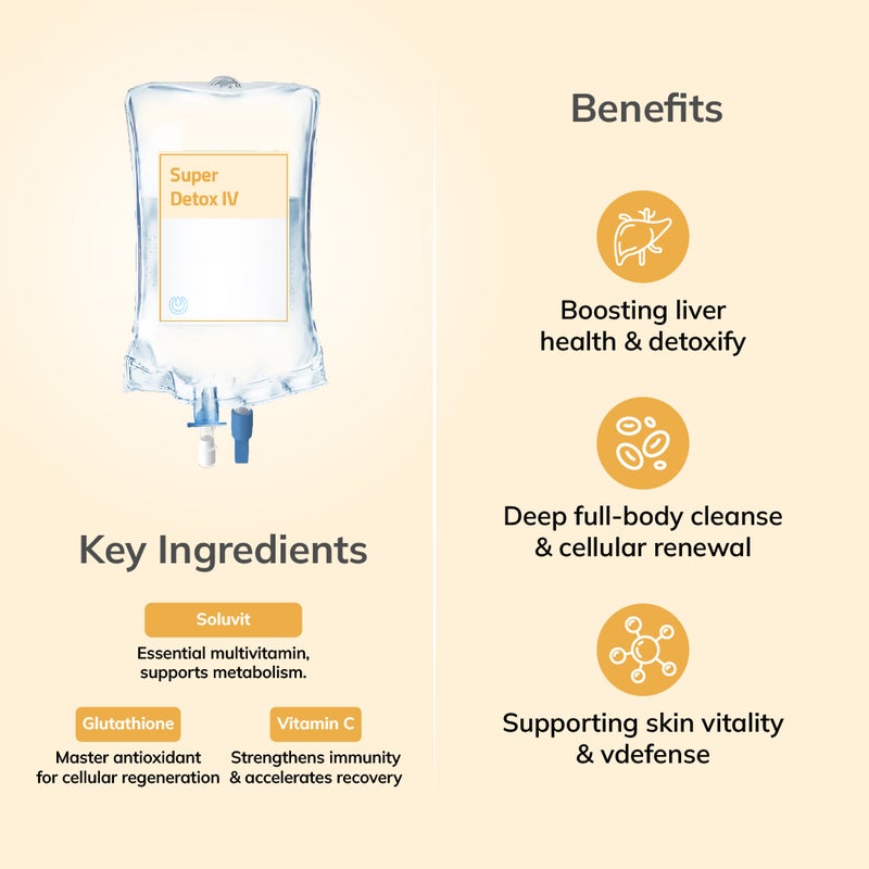 Book Buy 1 get 1 Super Detox IV Drip in UAE with myAster